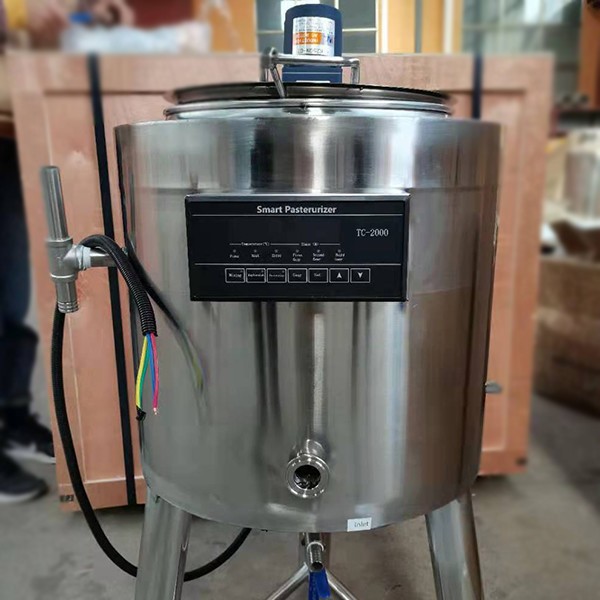 Quality Electric Heating 300L Small Milk Pasteurizer 1.5mm Thickness for sale