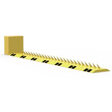 Quality 1-6 Meters Speed Hump Road Blocker Tyre Killer with Metal Spike and Warning for sale