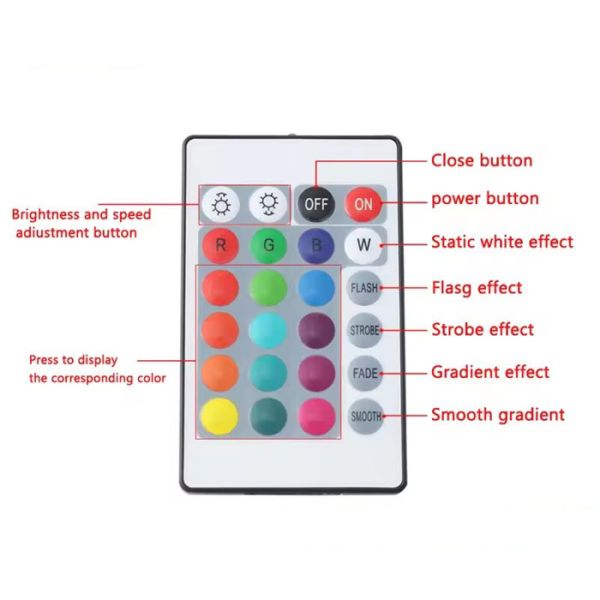 Quality 24key Wifi Smart App Control Led Lighting Controller For Rgb Led Light Strip for sale