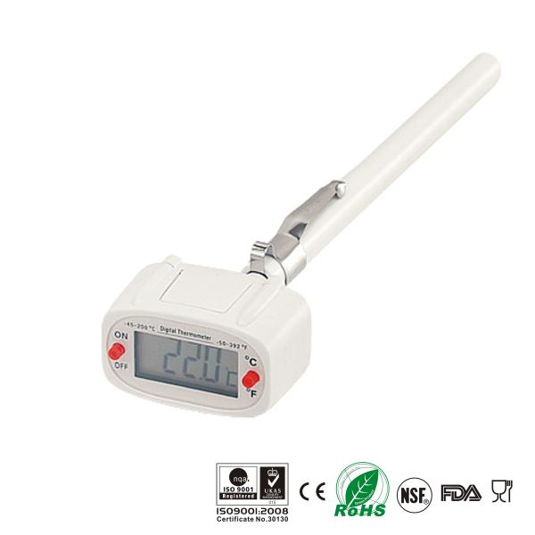 Quality LCD Display BBQ Meat 392F SS Probe Milk Cooking Thermometer for sale