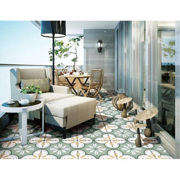 Quality Green Orange 200x200mm Porcelain Floor Tile 3% Water Absorption for sale