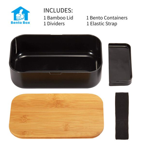 Quality Pattern BPA Free 1000ml On-the-Go Bamboo Eco Lunch Container for Children for sale