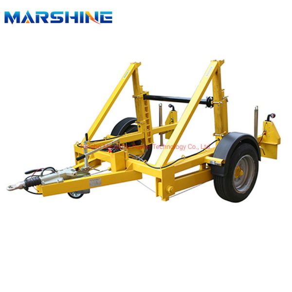 Quality Steel Wire Drum Single Hydraulic Cable Reel Trailer Self Loading OEM for sale