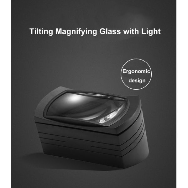Quality Amazon 2.5X Desktop LED Magnifying Glass Push Switch with Light for Reading for sale