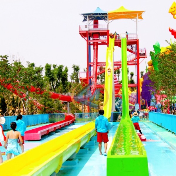 Quality Outdoor Aqua Park Adults High Speed Slide High Durability 400-700cbm/Hour Water Flow for sale