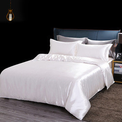 Quality Full Size 4 Pcs 19mm Nordic Pure Mulberry Silk Bedding Set Customized for sale