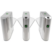 Quality 24V DC Brushless Motor Acrylic Flap Turnstile CE Approved Waist High Turnstile for Disable People for sale