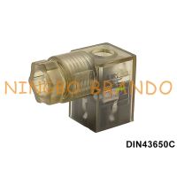 Quality DIN 43650 Type C 2P+E Solenoid Coil Connector With LED Indicator Light for sale