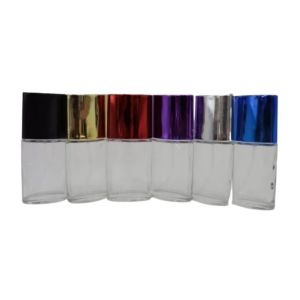Quality Wholesale Fancy Clear Glass Perfume Bottle With UV plastic Cap Glass Refill for sale