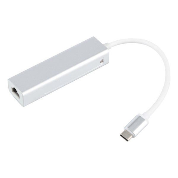 Quality Aluminium Case 3 Ports RJ45 Ethernet USB Type C Hub for sale