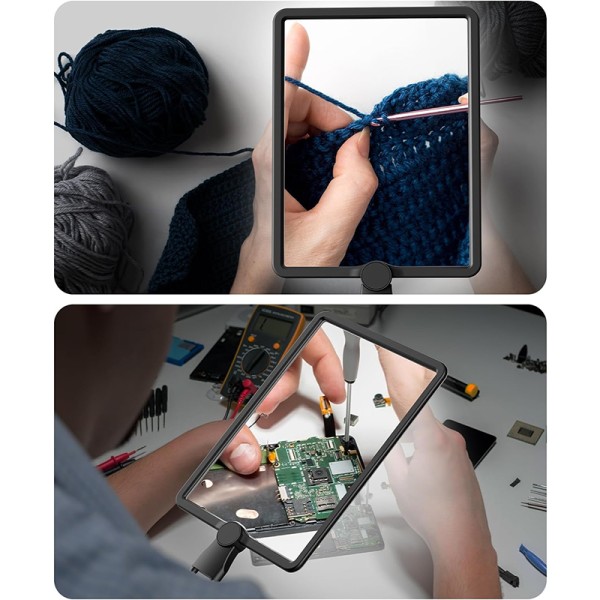 Quality 3-in-1 LED Magnifier with 240mm*170mm Lens, Rechargeable Design, and Magnetic Detachable Lens for Hands-Free Use for sale