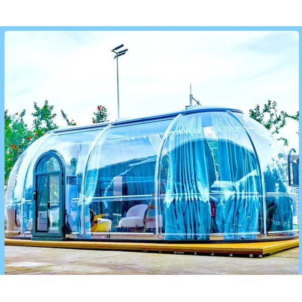 Quality Outdoor Luxury Transparent PC Material Bubble Tent Waterproof  Impact and Fire Residence for Resort Hotels and Campsites for sale