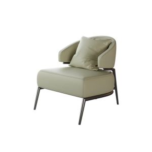 Quality Genuine Leather And Velvet Chair Stainless Steel Cream Velvet Accent Chair for sale