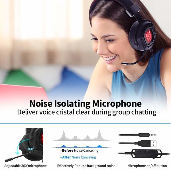 Quality On Cord Control Onikuma K3 117dB 2.2m Wired Gaming Headset for sale