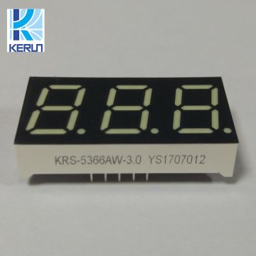 Quality Multiplexing Blue 3 Digit 7 Segment LED Displays 12 Pins 9.2mm Height for sale