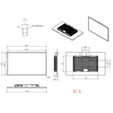 Quality 21.5-inch Touch Computer All-in-One PC Enhancing Efficiency in Industrial for sale