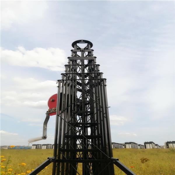 Quality Guyed 12M Winch Up 40ft Aluminum Outdoor Antenna Mast for sale