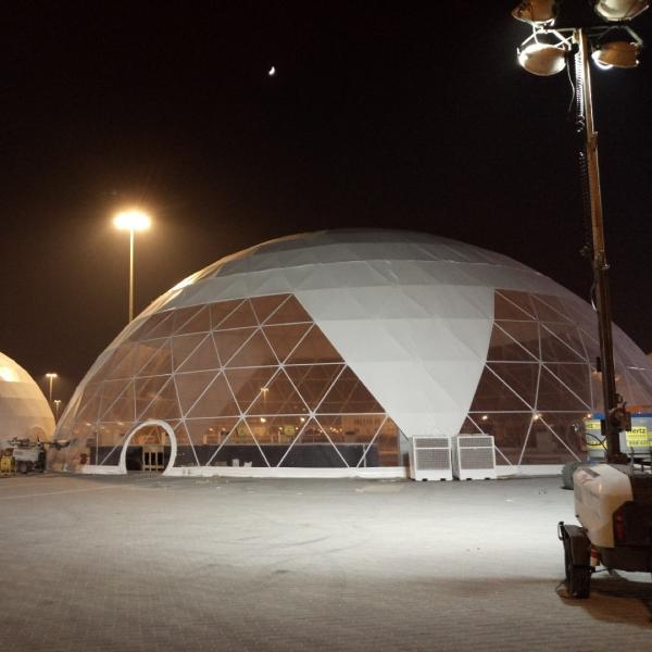 Quality Large Robust Geodesic Half Sphere Tent Events Commercial Dome Tent Weatherproof for sale