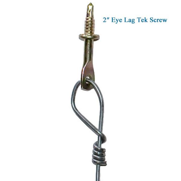 Quality Plain Coated Suspended Ceiling Wire  Self Drilling Eye Lag Screw 12Ga X 6ft for sale