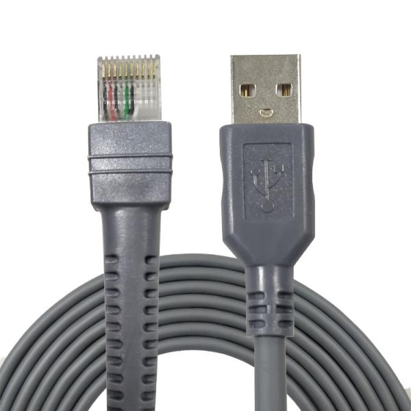 Quality 10ft 3M Gray USB Scanner Cable CBA-U25-S09ZAR For Symbol LS2208 for sale