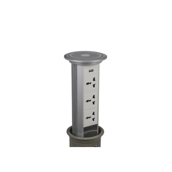 Quality Vertical Motorised Kitchen Pop Up Sockets , Pull Out Sockets Kitchen With USB for sale