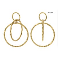 Quality 5cm Stainless Steel Gold Earrings American Style Multiple Circles Earrings for sale