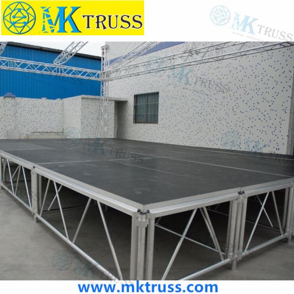 Quality Black and Customized Adjustable Legs Outdoor Assemble Event Stage with for sale