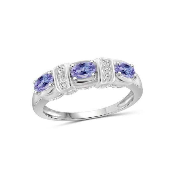 Quality 4mm Princess Cut Natural Tanzanite Engagement Ring 14k White Gold for sale