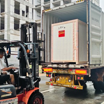 Final packaged optical equipment ready for secure shipment