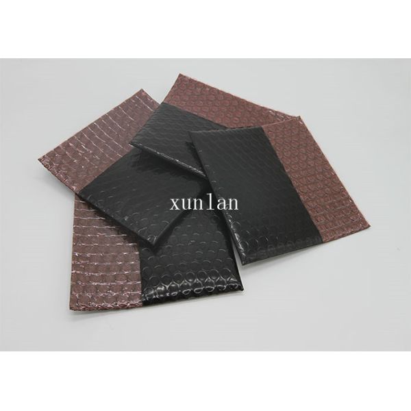 Quality Shiny Two Layer Black Conductive Bag , 4x6 Black Metallic Bubble Mailers for sale