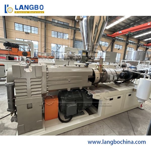 Quality PVC / WPC Profile Extrusion Line Motor Double Screw Design for sale