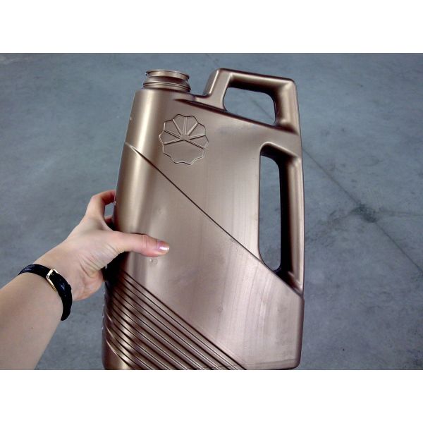 Quality 5L Lubricants container HDPE blow molding machine with defleshing system for sale