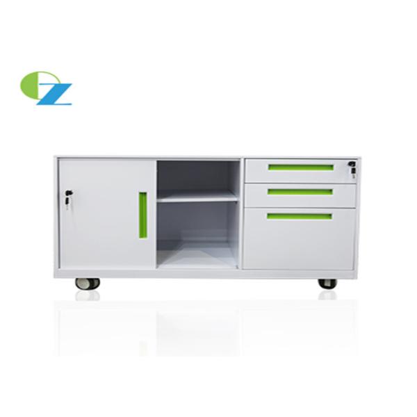 Quality Office Metal Mobile Pedestal Cabinet Sliding Door Assembled Construction for sale