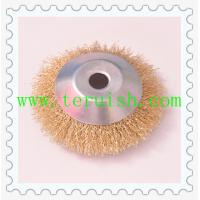 Quality Crimped Wire Hole Plate Wheel Brushes TRC04 for sale