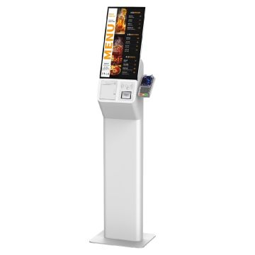 Quality 21.5 Inch Self Ordering Machine With Thermal Printer And QR Scanner Credit Card for sale