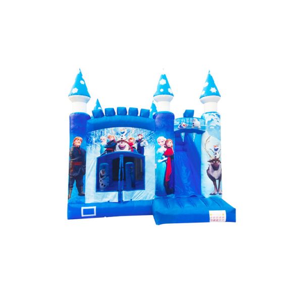 Quality Inflatable Snow Ice Princess  Bounce House With Slide For Childrens for sale