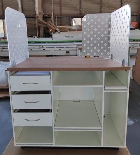 Quality Modern  Office Computer Desk With 3 Fabric Drawers Study Structure for sale