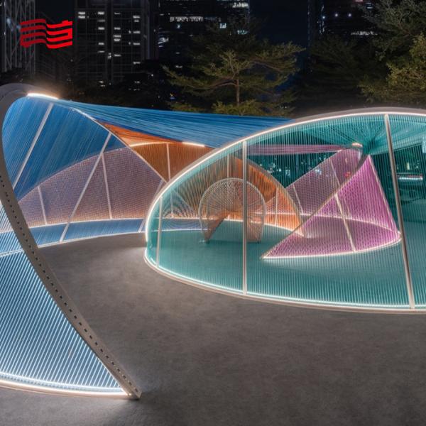 Quality Artistic Installation Theme Stainless Steel Revolving Structure Interactive for sale