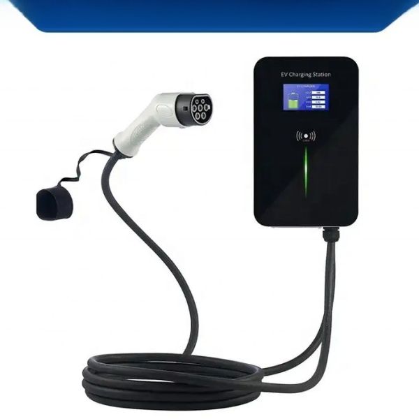 Quality RDC Wall-Mounted Charging Stations Type2 plug 32A 3P 22KW RFID Card Cable length for sale