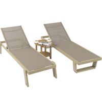 Quality Outdoor Poolside Courtyard Aluminum Chaise Lounge for Patio and Sun Loungers for sale