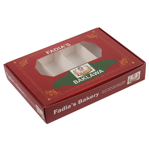 Quality Custom Printed Paperboard Pastry Cookie Box with Dividers Custom Order Clear for sale