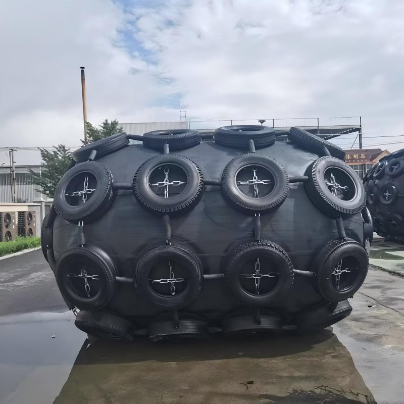 Inflatable rubber fender installation and application