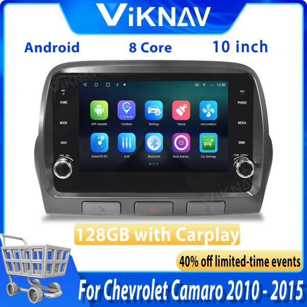 Quality VIKNAV For Chevrolet 2010 2013 -2015 Android Camaro Touch Screen Radio Carplay for sale