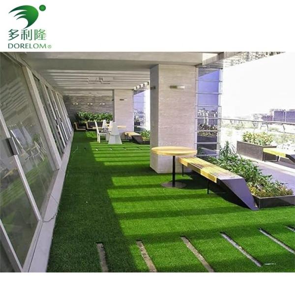 Quality Commercial Artificial Grass Turf Tile Interlocking Design 3/8 inch Gauge DIY Pet for sale