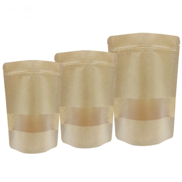 Quality 2025 New Arrival Waterproof Environmental protection Food Grade Stand up Pouch Kraft Paper Food Bag for sale