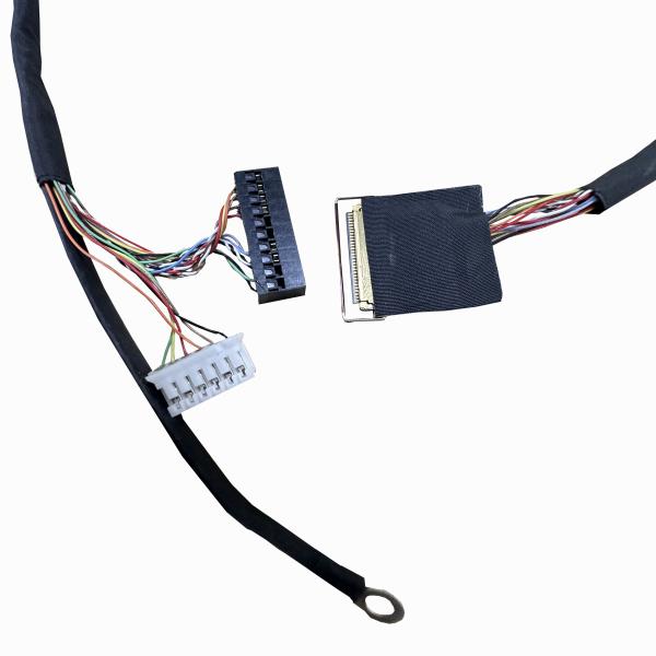 Quality Custom Length LVDS Cable Assembly 28/30/32 Pin Copper Conductor Cable AWG for for sale