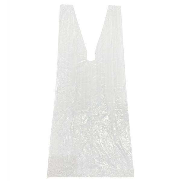 Quality Machine Made Waterproof Long Sleeves Disposable PE Work Gown With Roll Packaging for sale