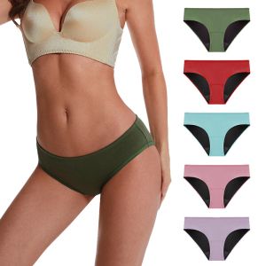 Quality S-4XL Plus Size Leak Proof Underwear 4 Layer High Absorbency Menstrual Panties for sale
