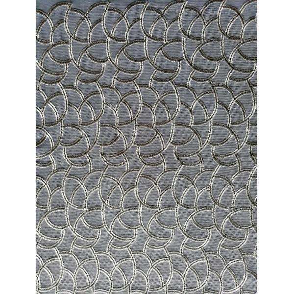 Quality Grey Allover Cutwork Geometric Embroidered Lace Fabric for sale