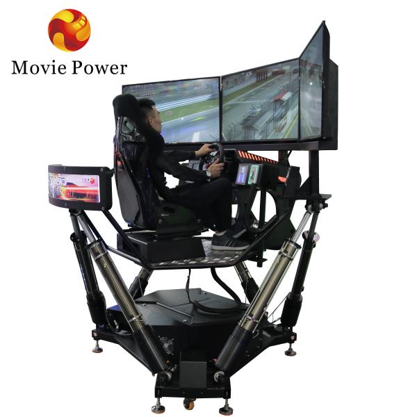 Quality Portable 3 Screen Driving Simulator 6 DOF Racing Cars Arcade Dynamic Motion for sale